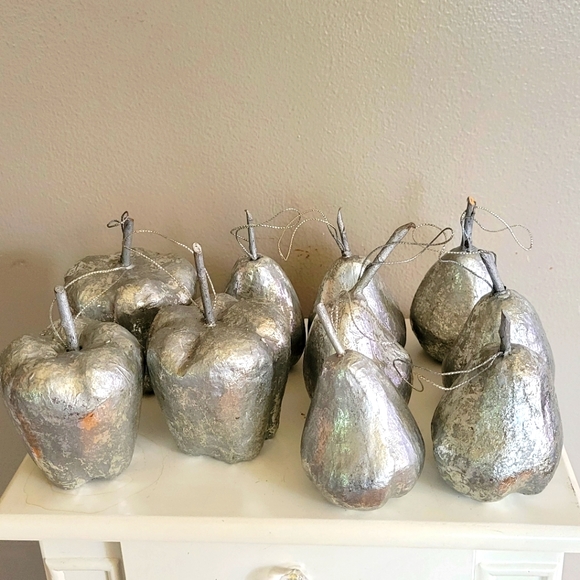 Holiday | Silver Paper Machete Fruit | Poshmark